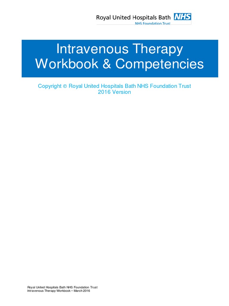 IV Workbook | PDF | Intravenous Therapy | Pharmaceutical Formulation