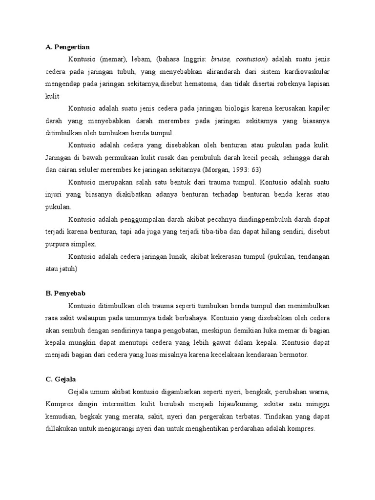 Contusio Muskulo | PDF | Kesehatan Holistik