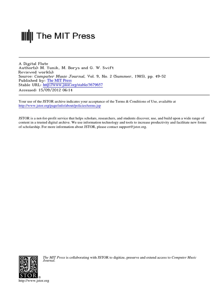 A Digital Flute | PDF | Amplifier | Electronic Circuits