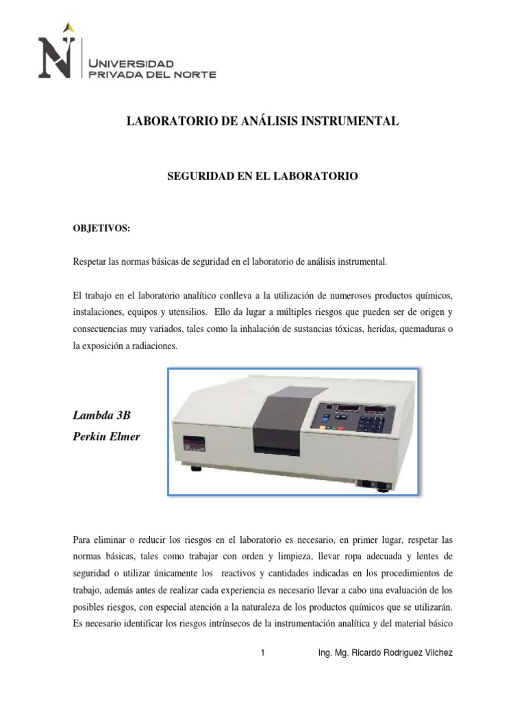 Seguridad en Laboratorios UPN | PDF | Laboratorios | Cromatografía de gases