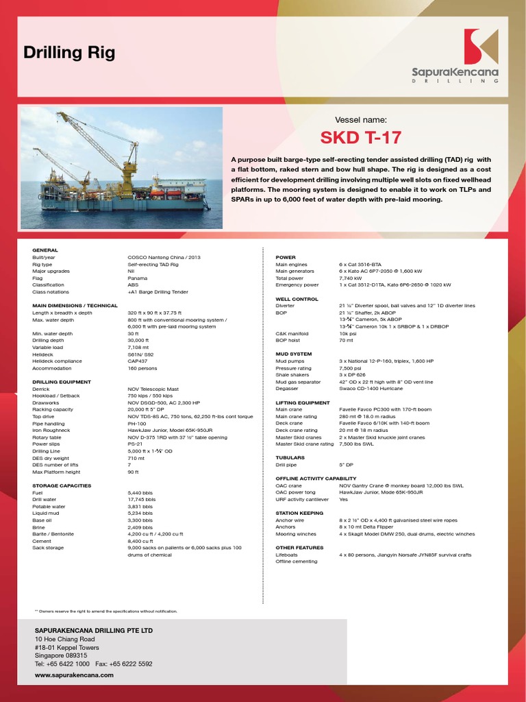 SKD T 17 | PDF | Drilling Rig | Crane (Machine)