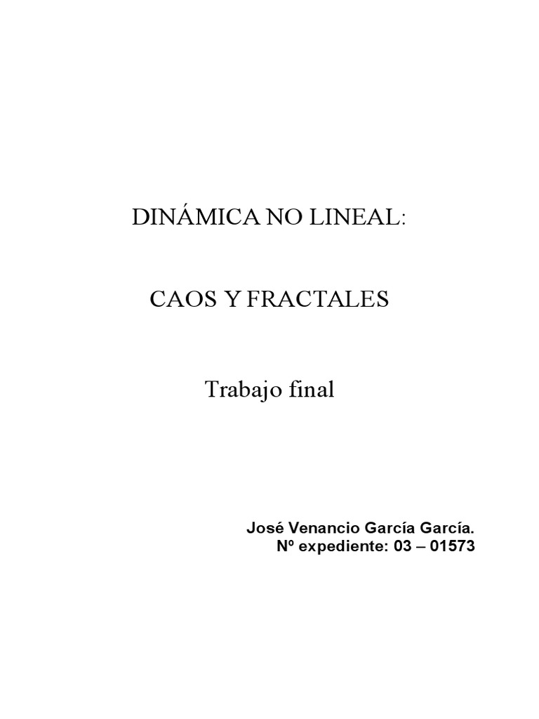 Cascadas de Feigenbaum | PDF | Fractal | Enseñanza de matemática