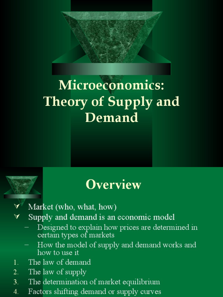 Microeconomics: Theory of Supply and Demand | PDF | Supply And Demand ...