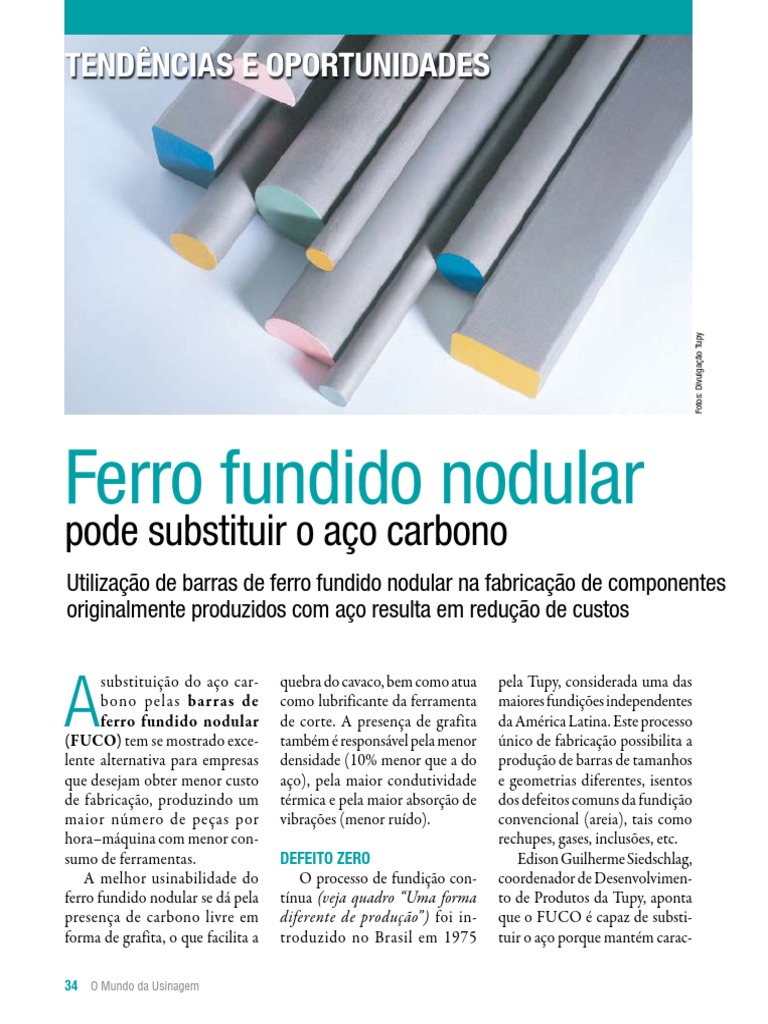 Ferro Fundido Nodular | Fundição (Metalurgia) | Ferro Fundido