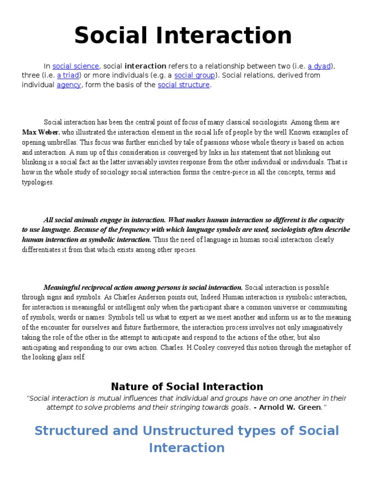 Social Interaction | Psychological Concepts | Psychology & Cognitive ...