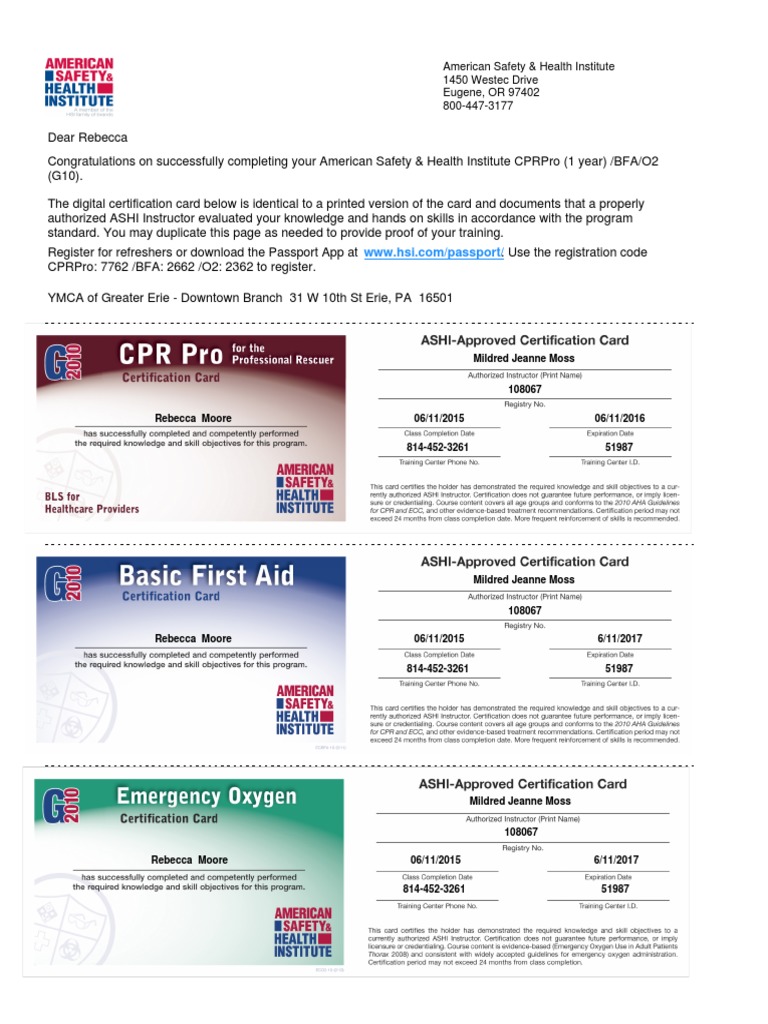 CPR Cert | PDF