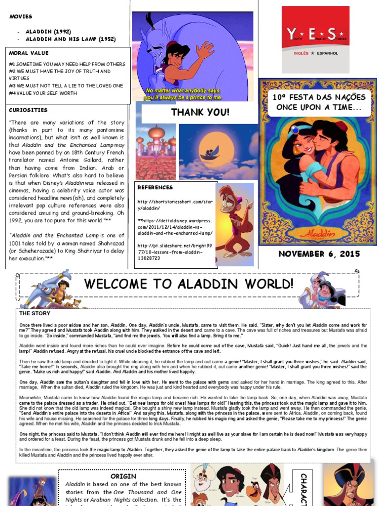Handout Aladdin | PDF