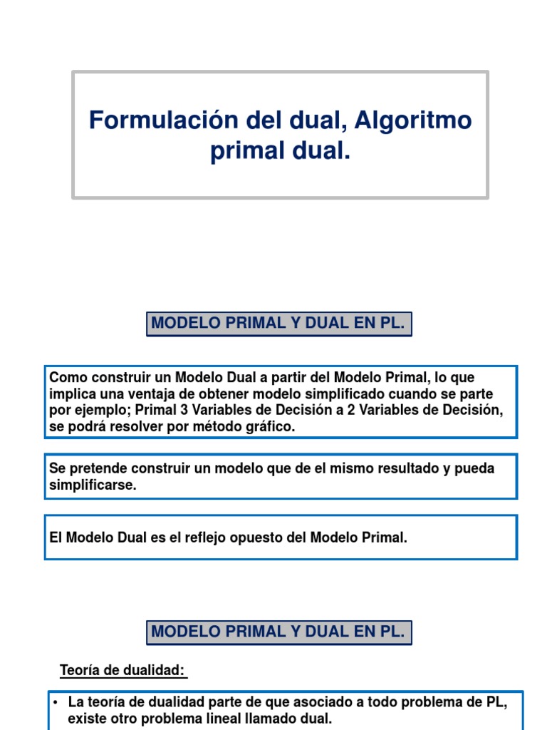 1 Dual | PDF | Teoría del modelo | La investigación de operaciones
