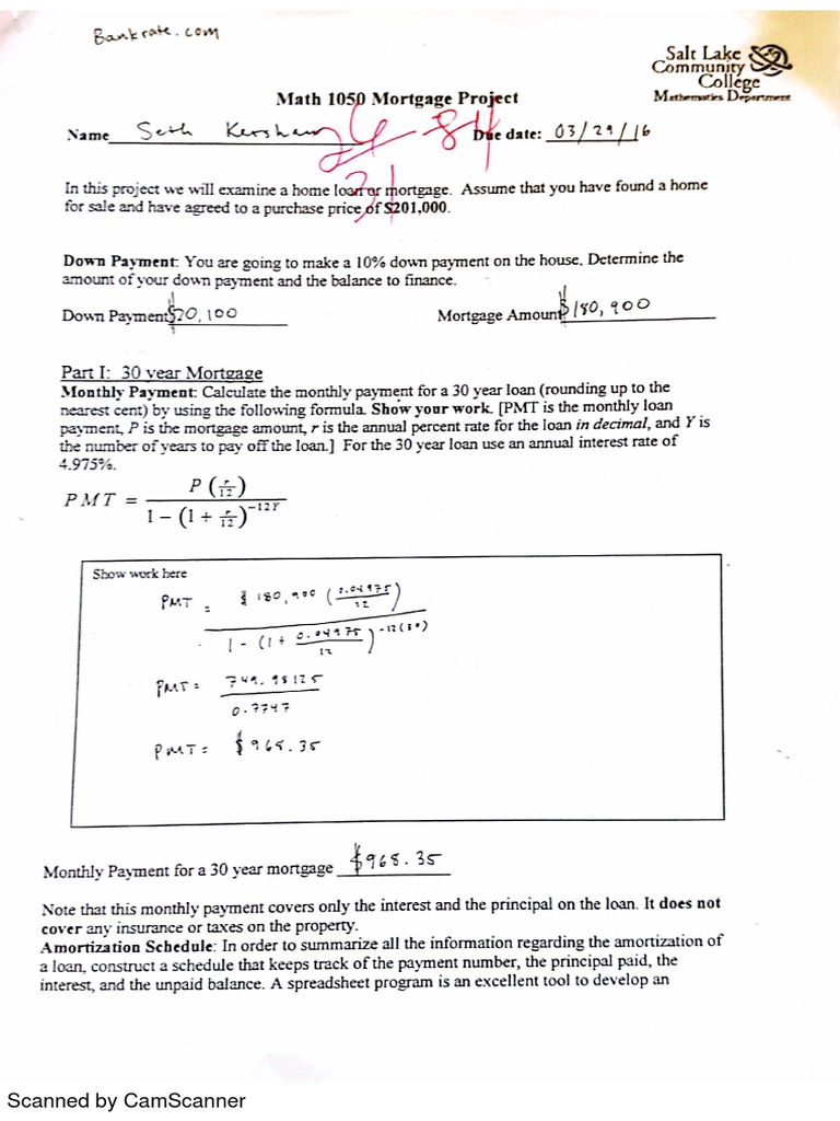 Mortgage Payment Calculation Guide | PDF