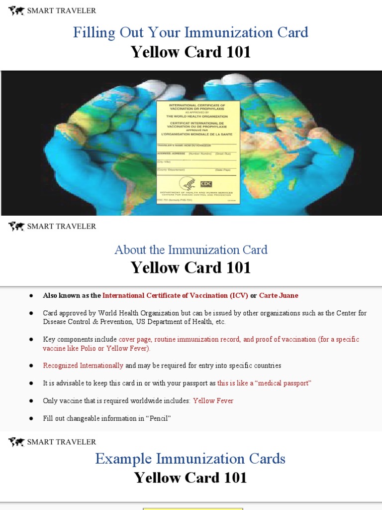 How to Complete Your Yellow Card | PDF | Biotechnology | Children's Health