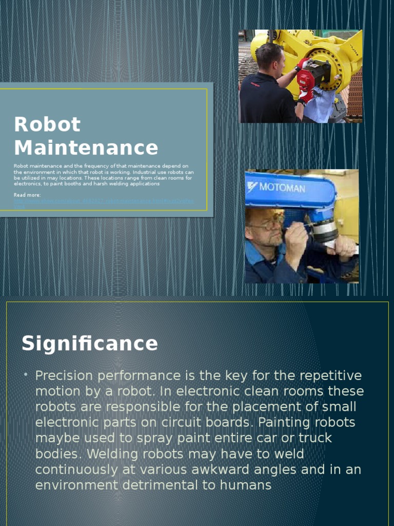 Robot Maintenance | PDF | Robot | Robotics