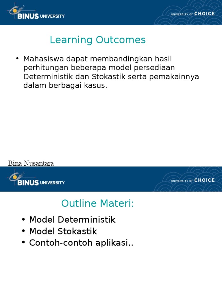Stokastik Model | PDF