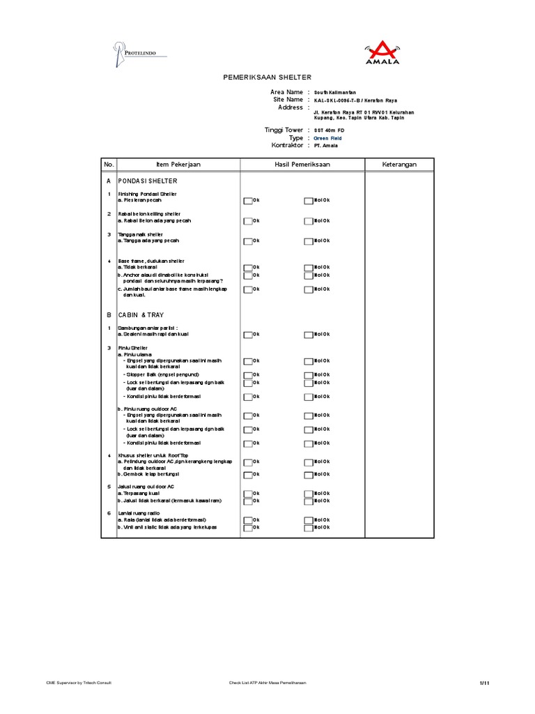 ATP Check List' | PDF