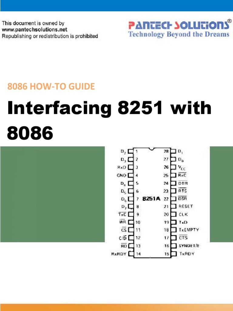 Interfacing 8251 With 8086 | PDF | Central Processing Unit | Electricity