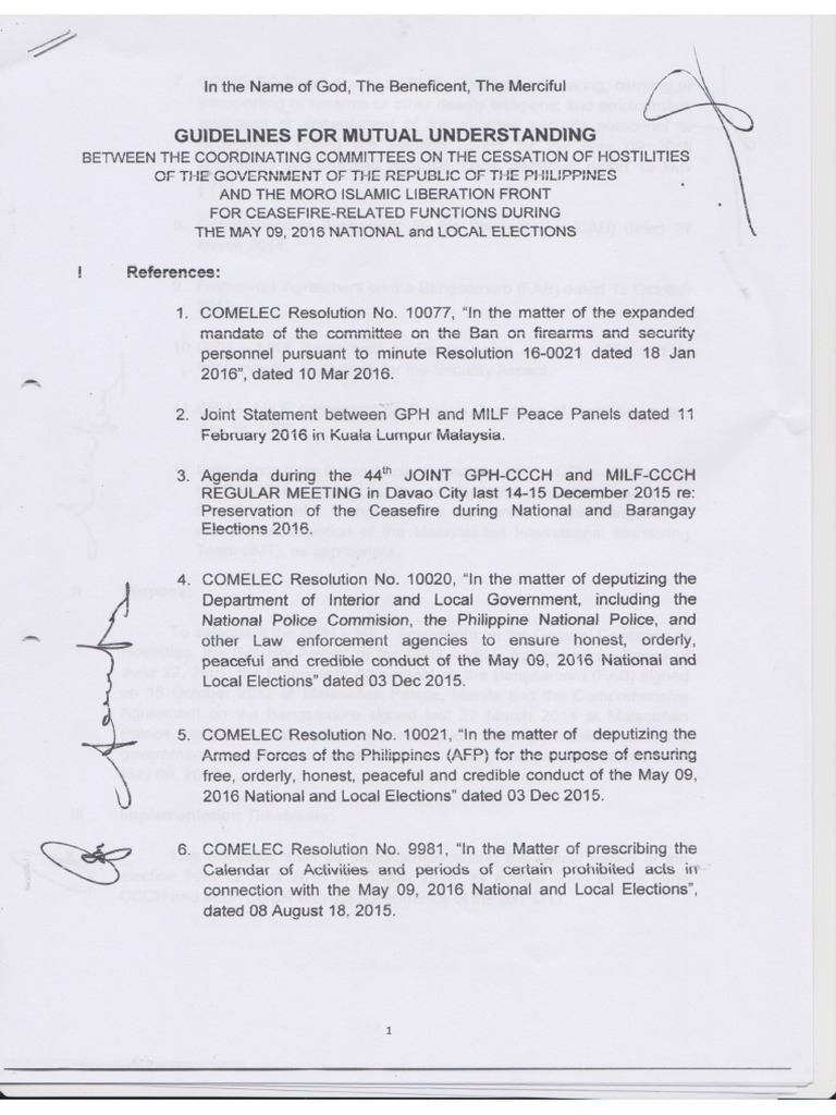 Guidelines For Mutual Understanding | PDF