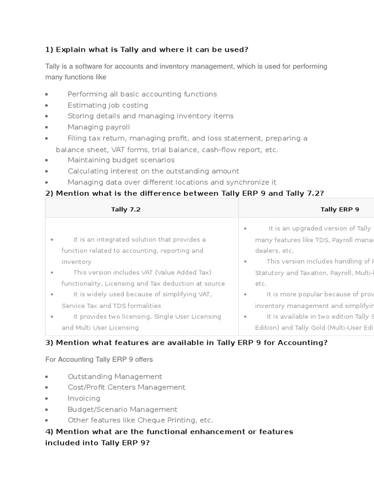 Tally Notes | PDF | Debits And Credits | Balance Sheet