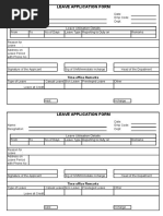Z1(a) Leave Application Form | PDF | Sick Leave | Parental Leave
