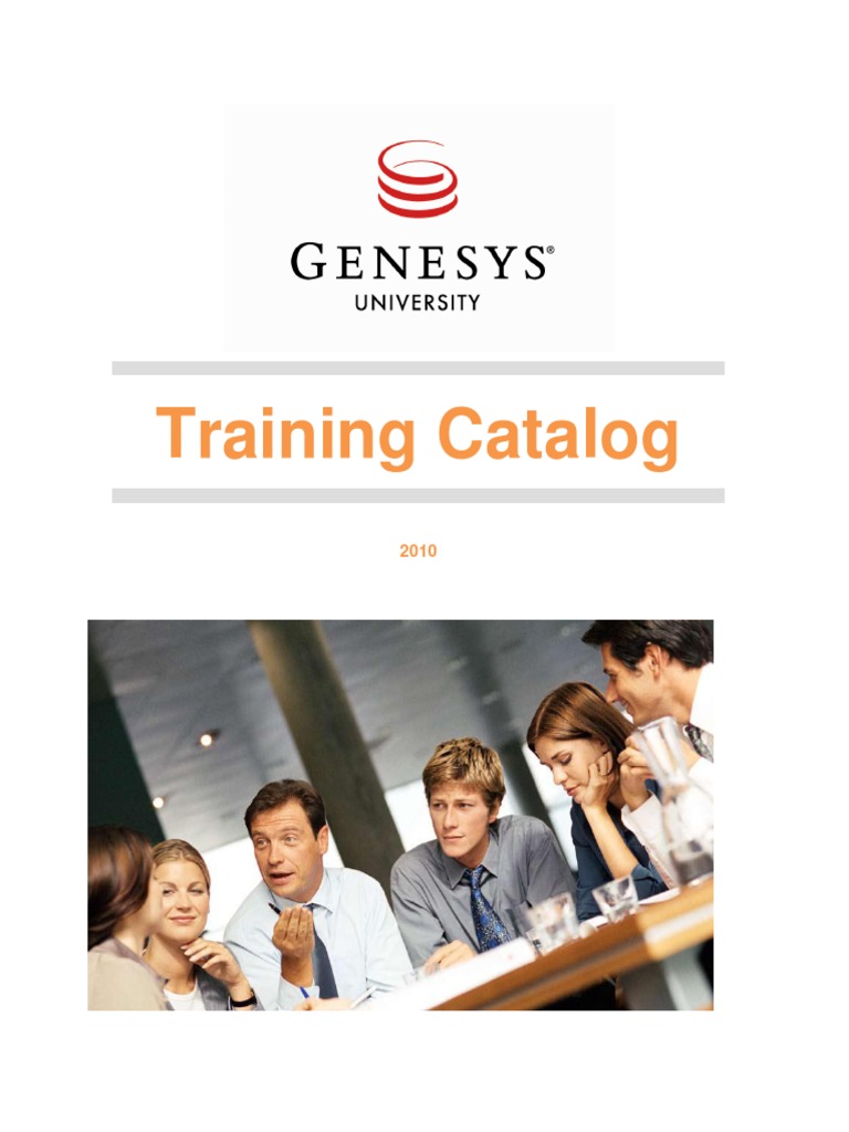 Genesys Training Catalogue | PDF | Call Centre | Professional Certification