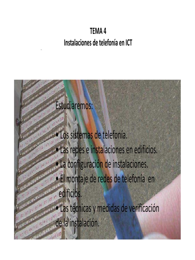 Instalaciones de Telefonía en Edificios | PDF | Central telefónica ...