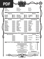 Demon the Fallen Character Sheet | PDF