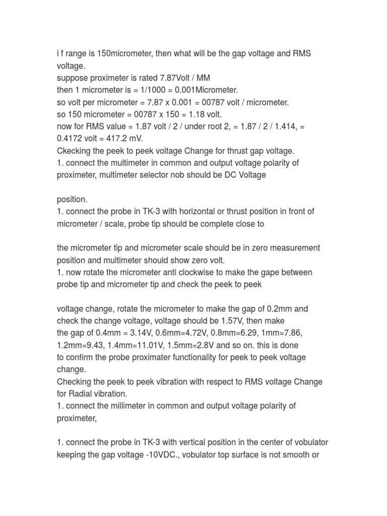 TK3 Calibration | PDF