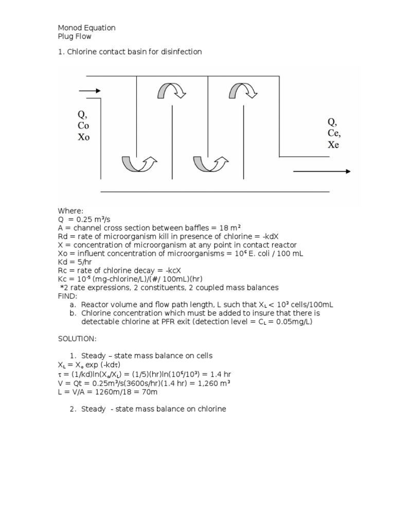 Monod Equation Problem | PDF | Physical Sciences | Chemical Engineering
