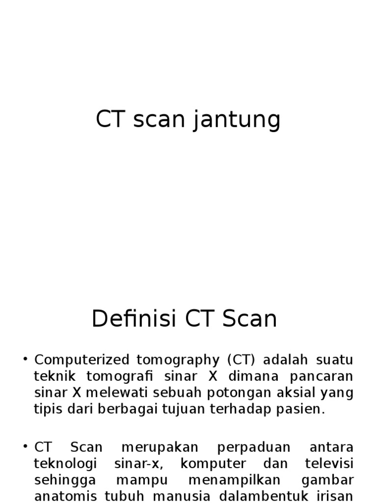 CT Scan Jantung | PDF