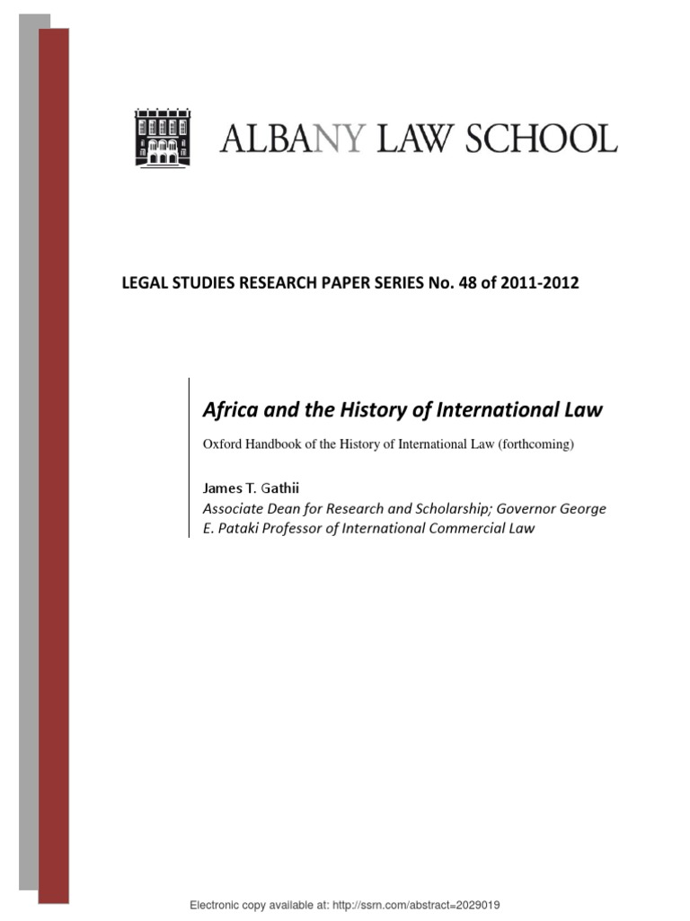 Africa and The History of International Law | PDF | Colonialism ...