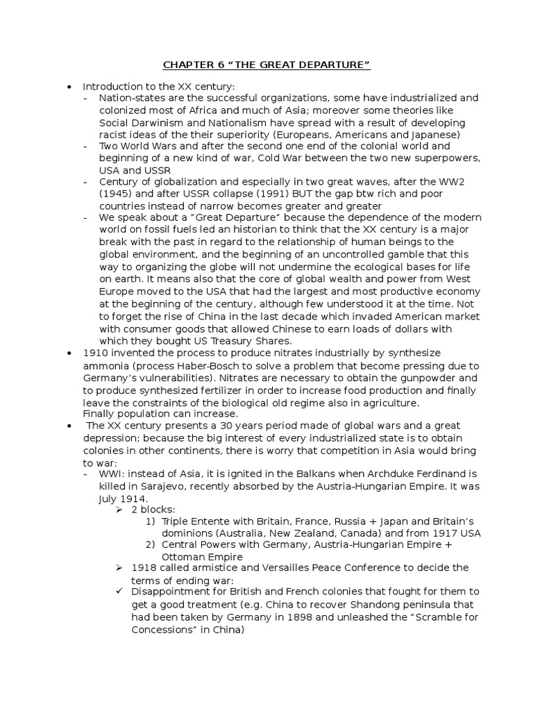 Marks "The Origins of The Modern World" Chapter 6 Summary | PDF ...