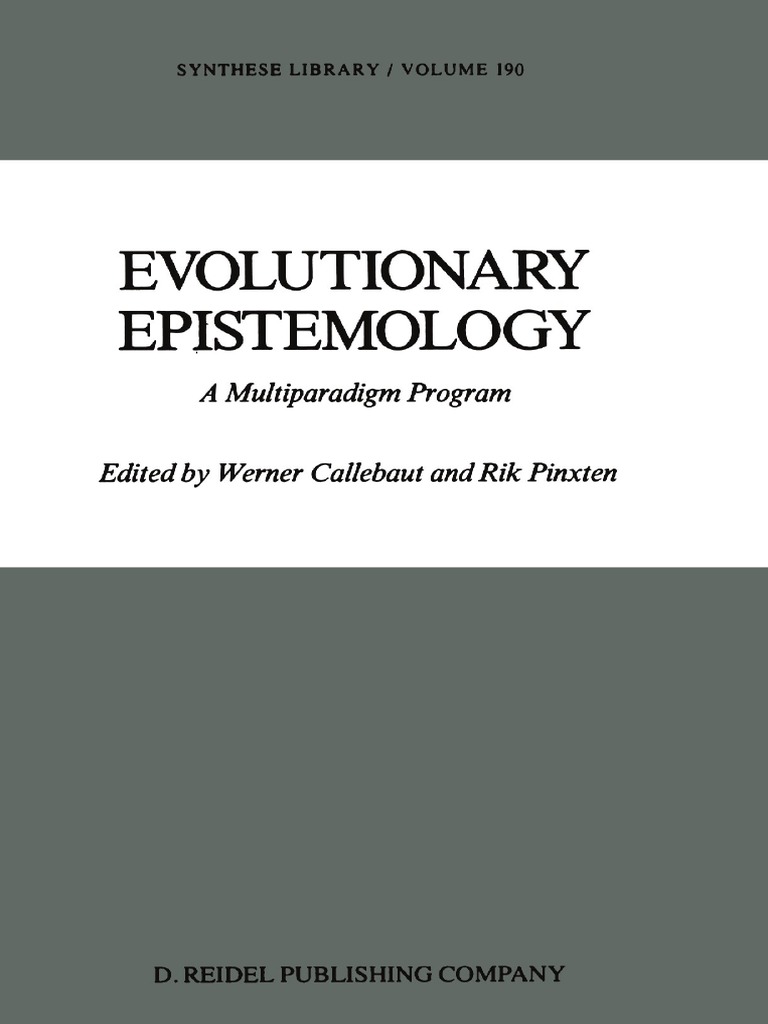 Werner Callebaut - Evolutionary Epistemology | PDF | Science | Epistemology