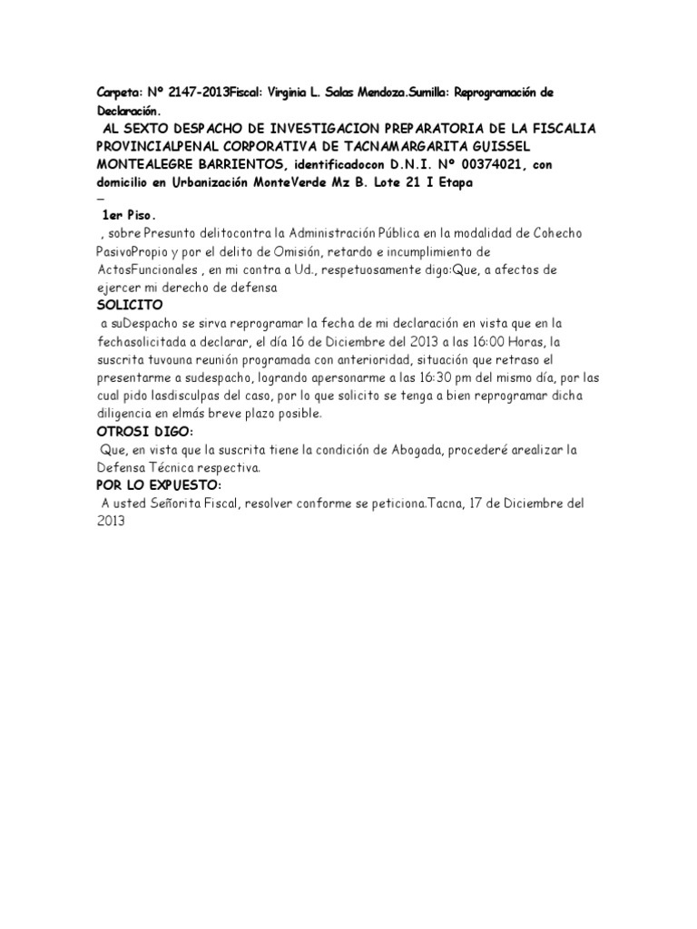 Reprogramacion de Declaracion | PDF | Política