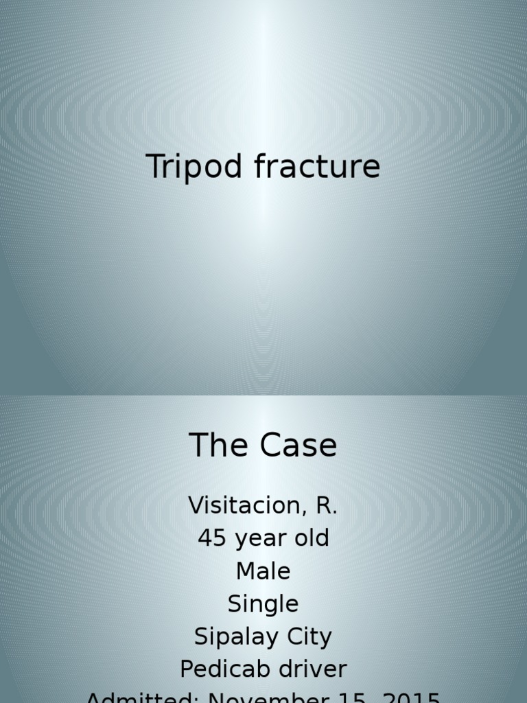 Tripod Fracture | PDF | Medical Specialties | Clinical Medicine