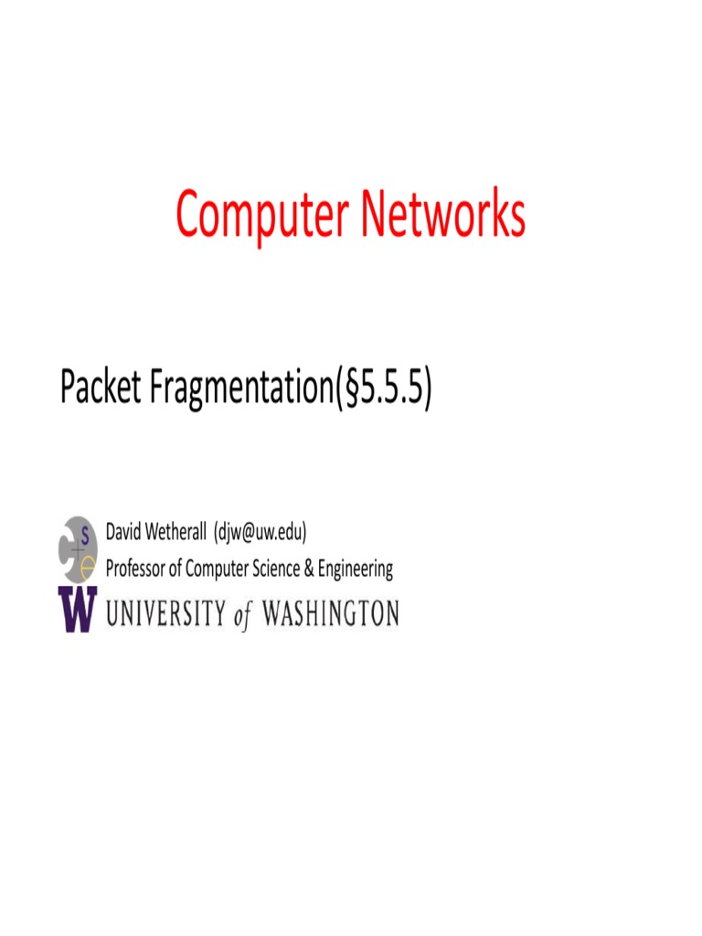 Packet Fragmentation | PDF | Network Packet | Computer Standards