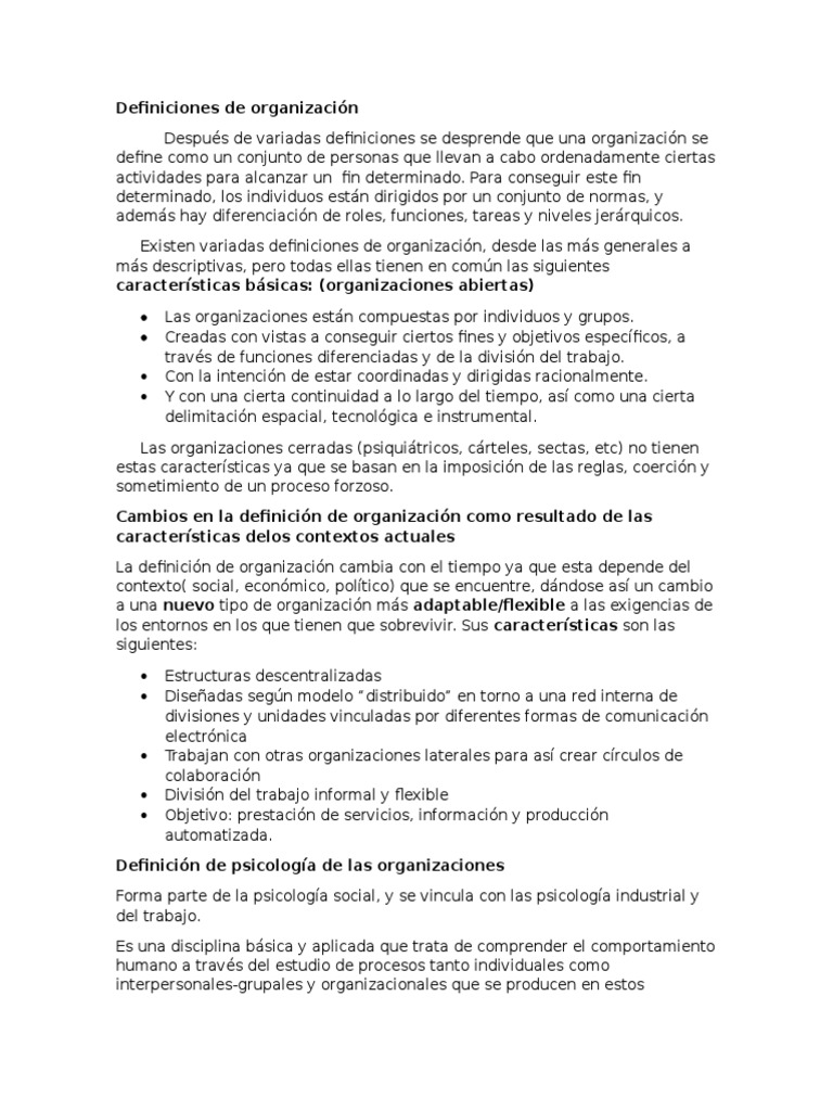 Introduccion A La Psicologia de Las Organizaciones | PDF | Comportamiento | Sicología