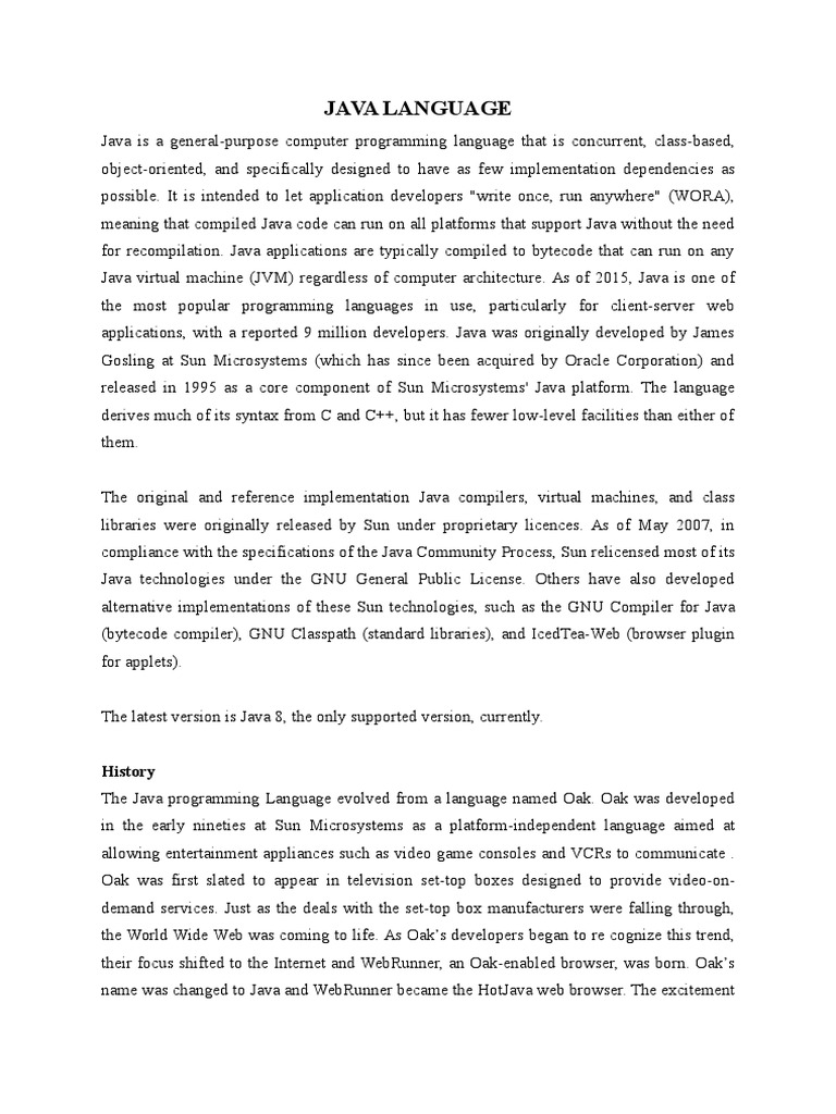 Advantages of Java | PDF | Java Virtual Machine | Java (Software Platform)