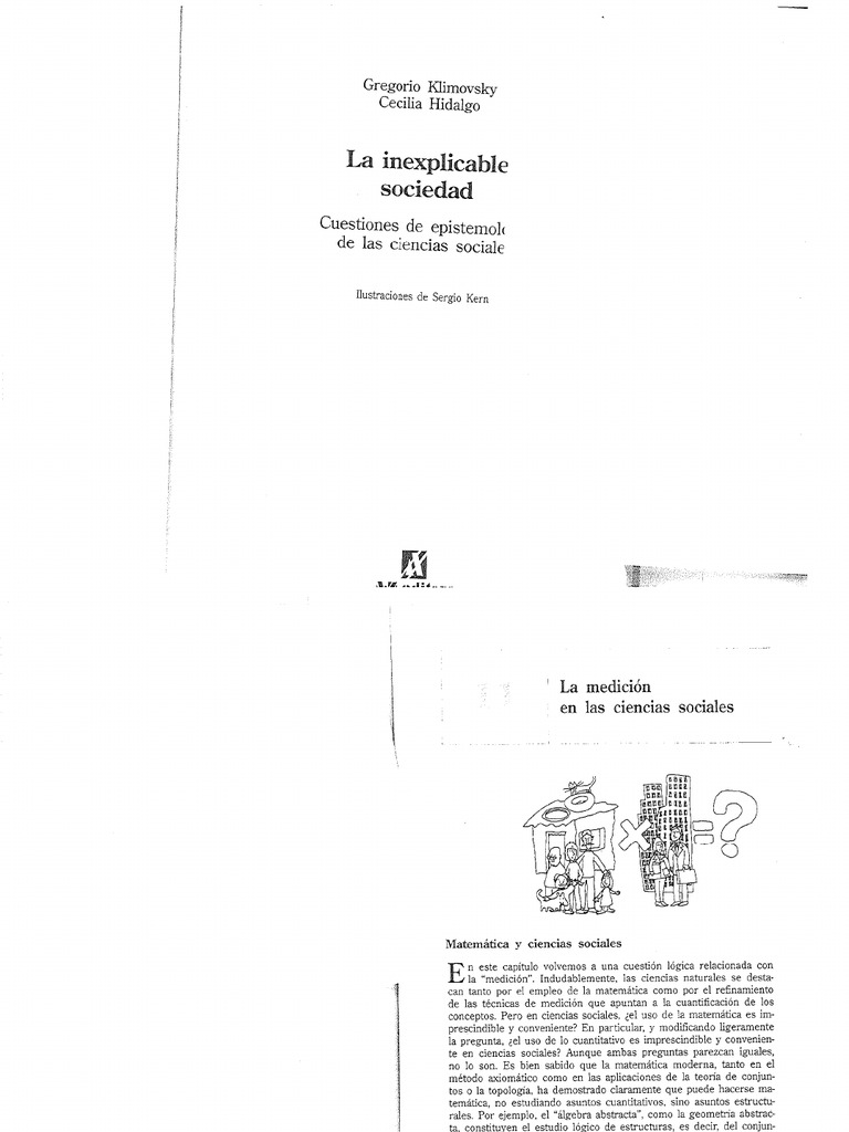 Klimovsky, G. e Hidalgo, H., La Medición en Las Ciencias Sociales | PDF