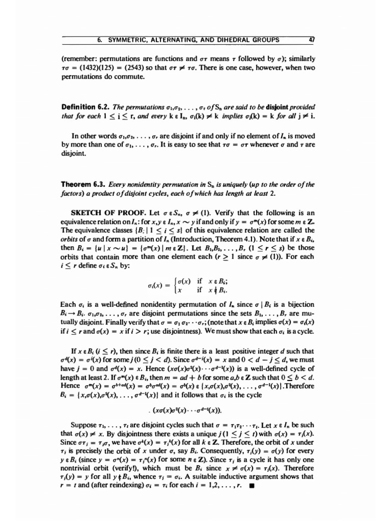 Thomas W Hungerford Algebra Pdf Permutation Functions And Mappings