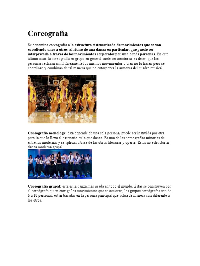 Tipos de Coreografias | Ballet | Bailes