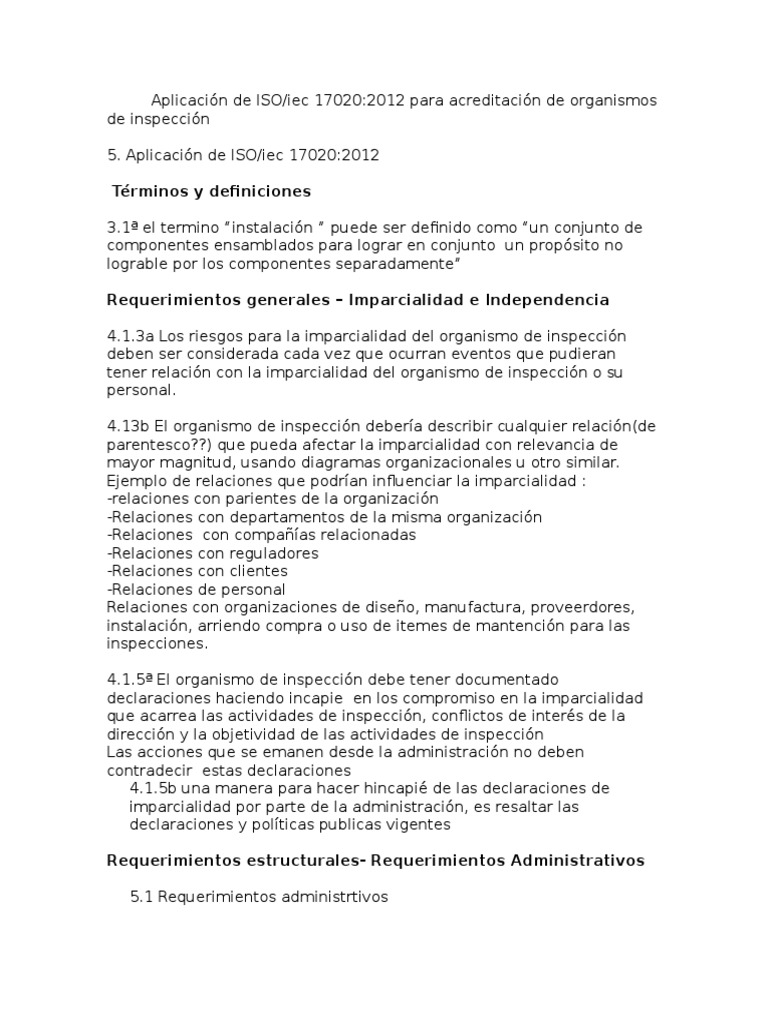 Acreditación ISO/IEC 17020:2012 | PDF | Calibración | Science