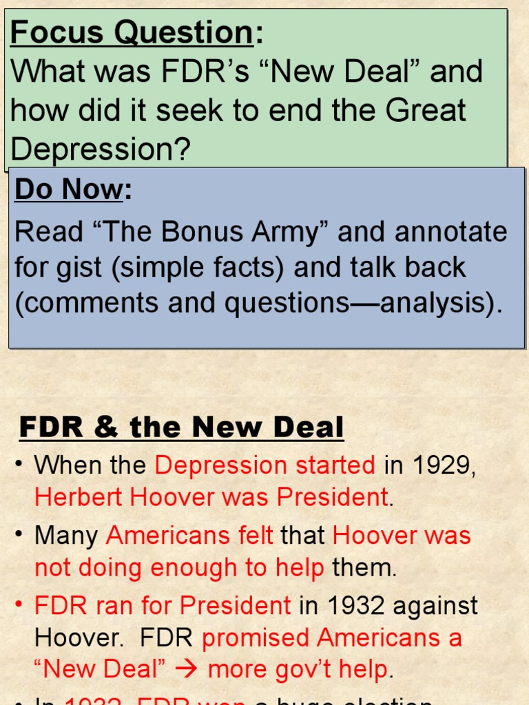 Depression Lesson New Deal | PDF | Politics | History