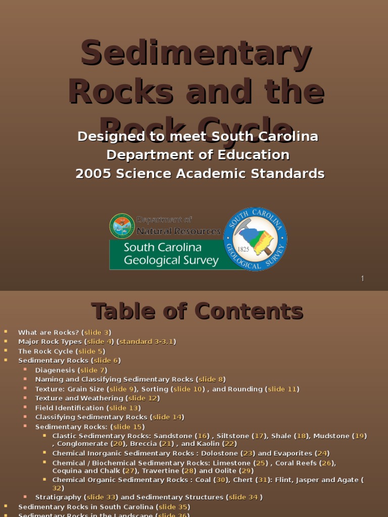 Sedimentary Rocks and The Rock Cycle | PDF | Sedimentary Rock | Clastic ...