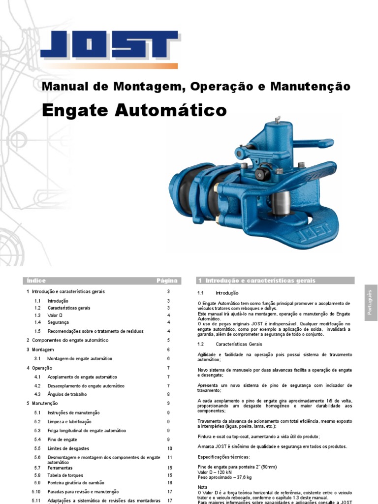 13122011-105432 - JOST Manual Engate Automatico | PDF | Desperdício | Science