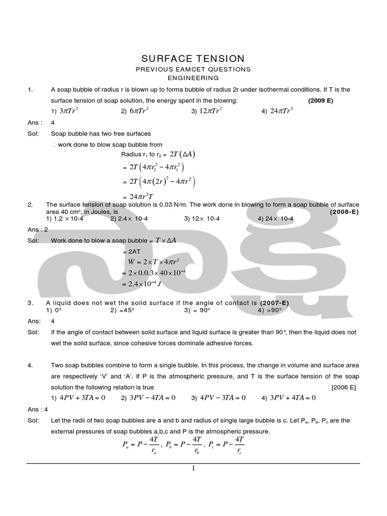 Surface Tension | PDF | Surface Tension | Drop (Liquid)