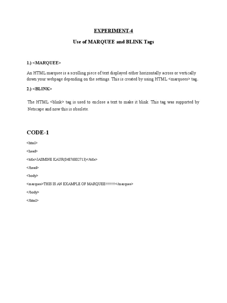 Experimenting with HTML Tables and Table Tags | PDF | Html Element | Hyperlink