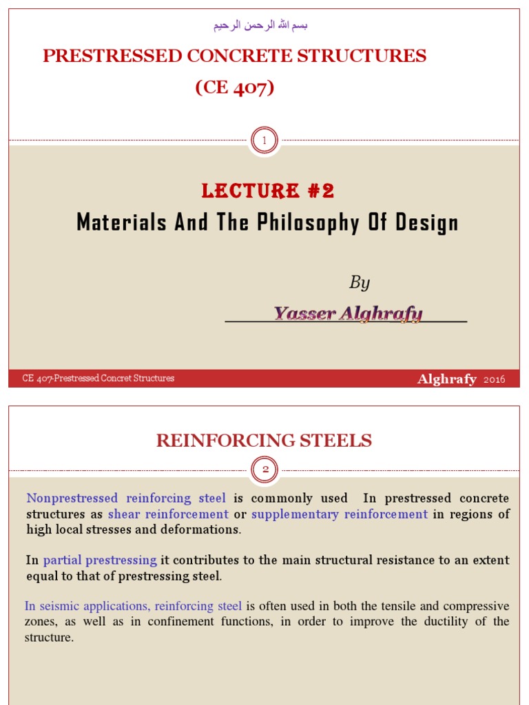 CE 407 Lecture 2 (Materials) 1 | PDF | Strength Of Materials ...