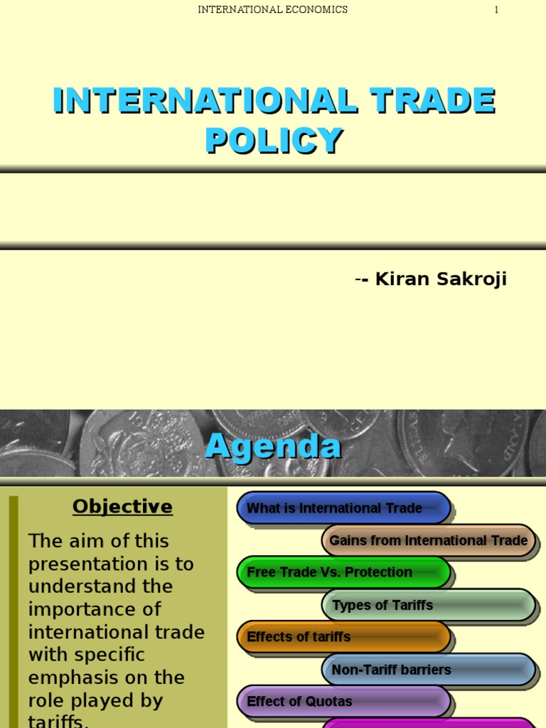 International Trade Policy | PDF | Non Tariff Barriers To Trade | Tariff