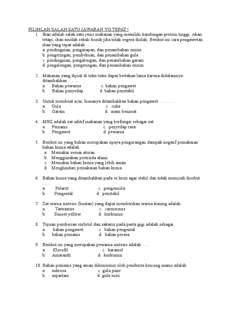 Soal Final Kimia SMP | PDF