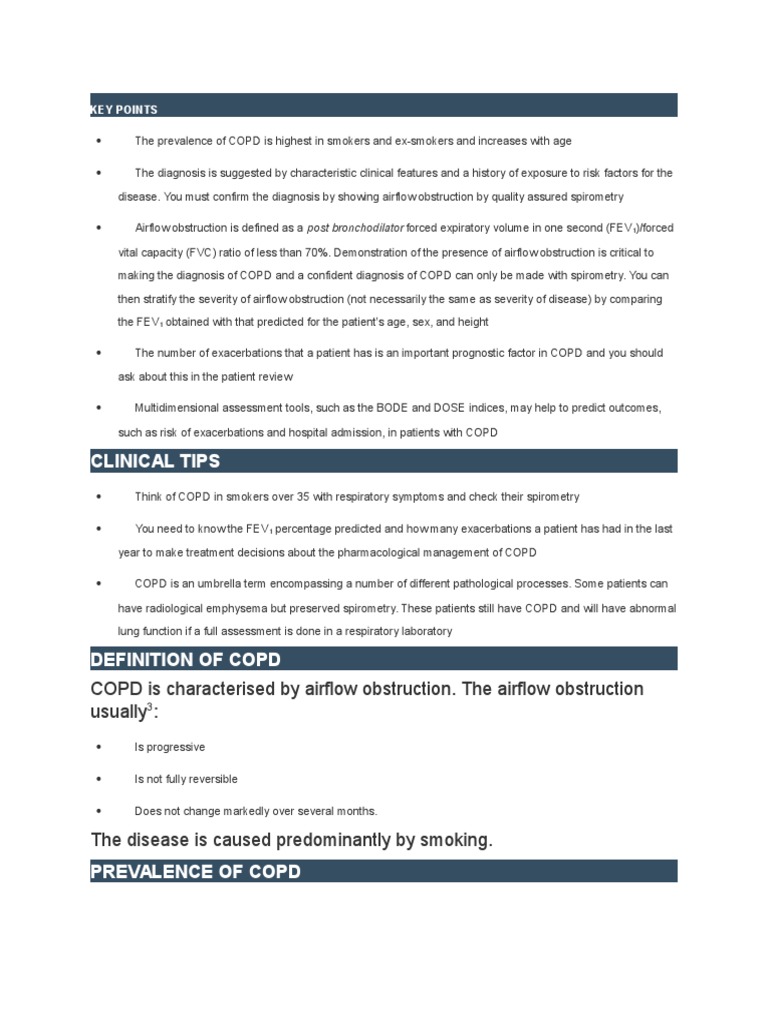 Understanding COPD Diagnosis and Management | PDF | Chronic Obstructive ...