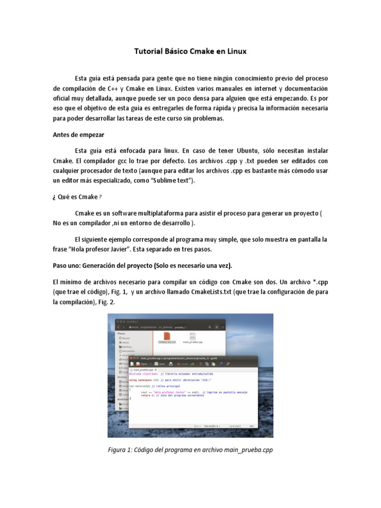 Guia Basica Cmake | PDF | C ++ | Compilador