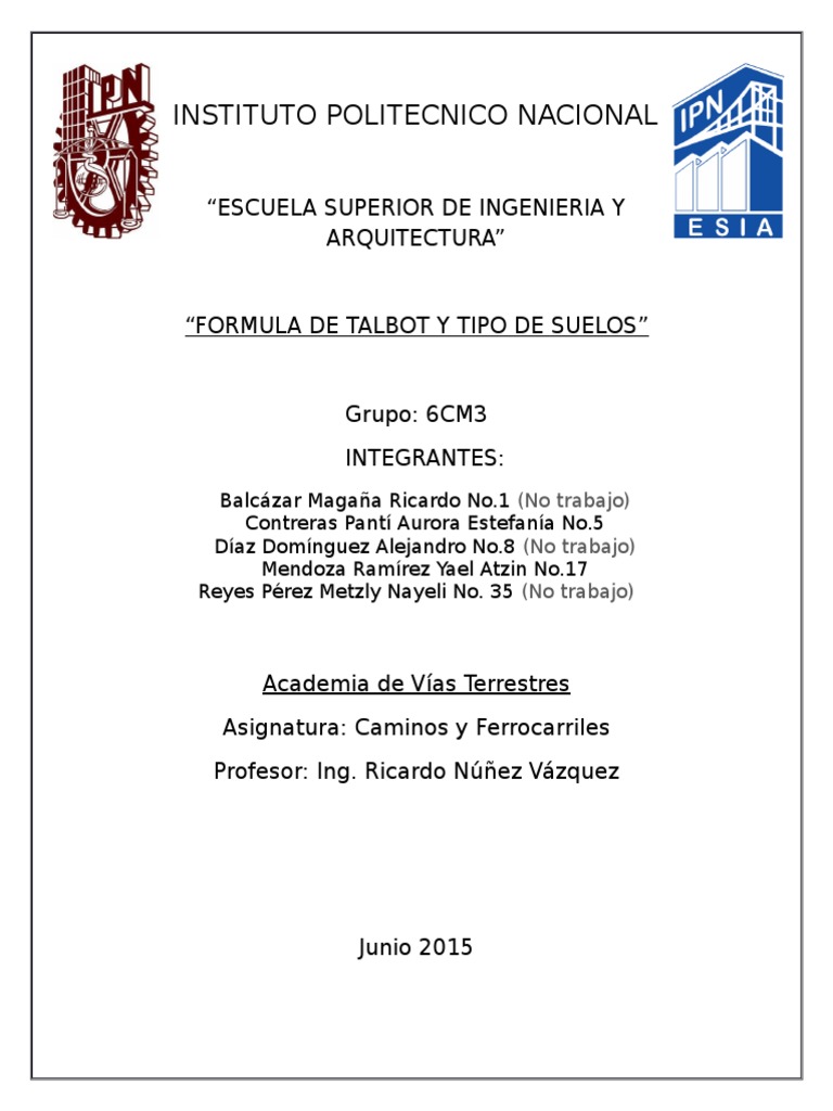 Fórmula Talbot y Tipos de Suelos | PDF | Hogar, jardinería y bricolaje ...